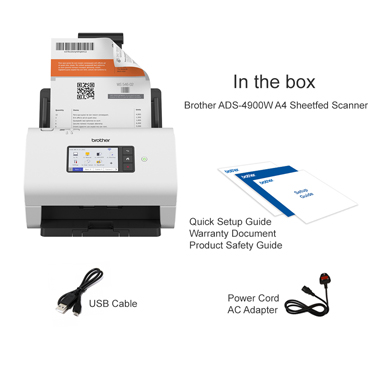 Brother ADS-4900W A4 Sheetfed Scanner - ADS4900WZU1