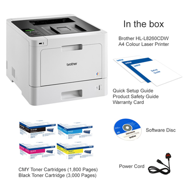 Brother HL-L8260CDW A4 Colour Laser Printer - HLL8260CDWZU1