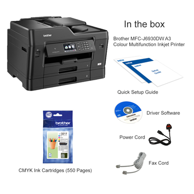 Brother MFC-J6930DW A3 Colour Multifunction Inkjet Printer - MFCJ6930DWZU1