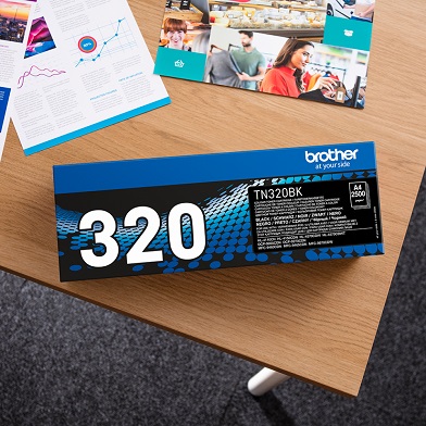 Brother TN320BK TN-320BK Black Toner Cartridge (2,500 Pages)