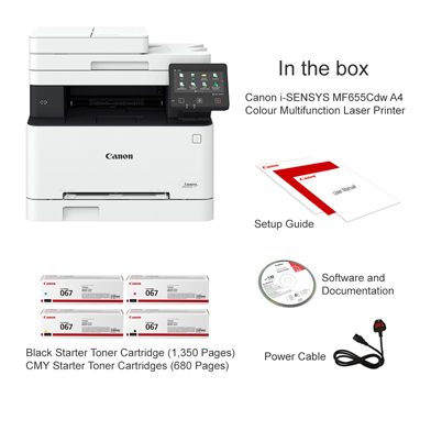 Canon i-SENSYS MF655Cdw A4 Colour Multifunction Laser Printer - 5158C015