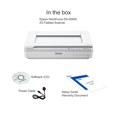 Epson WorkForce DS-50000 A3 Flatbed Scanner - B11B204131BY