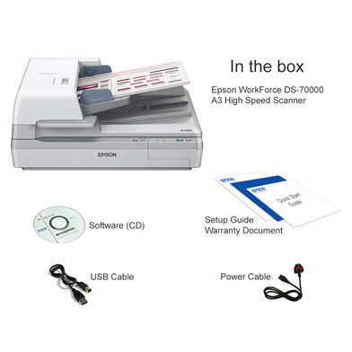 Epson WorkForce DS-70000 A3 Flatbed & Sheetfed Scanner - B11B204331BY