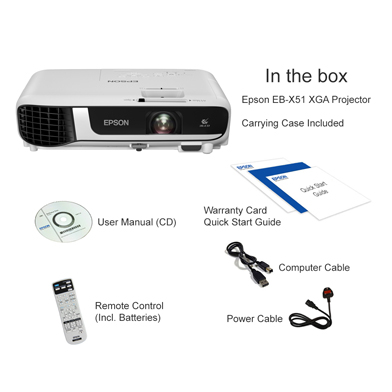 Epson EB-X51 XGA Projector - V11H976040