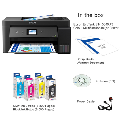 Epson EcoTank ET-15000 A4 Colour Multifunction Inkjet Printer ...