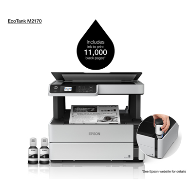 Epson EcoTank ET-M2170 A4 Mono Multifunction Inkjet Printer - C11CH43401BY