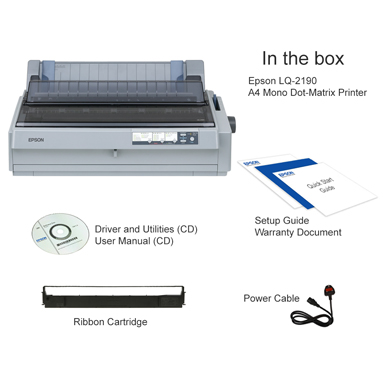 Epson LQ-2190 A4 Mono Dot-Matrix Printer - C11CA92001A0
