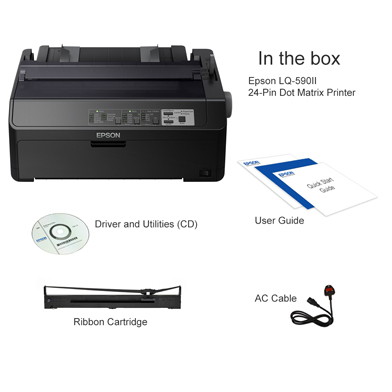 Epson LQ-590II 24-Pin Dot Matrix Printer - C11CF39403