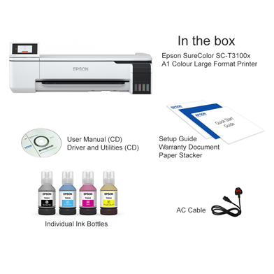 Epson SureColor SC-T3100x A1 Colour Large Format Printer - C11CJ15301A1