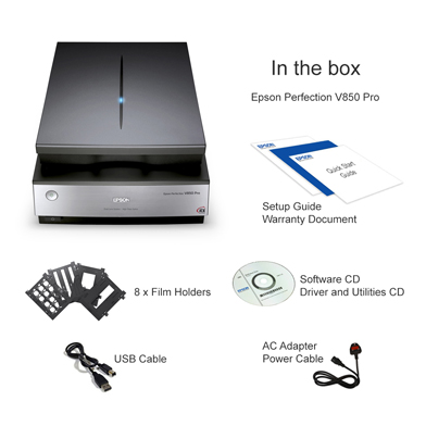 Epson Perfection V850 Pro A4 Flatbed Scanner - B11B224401BY