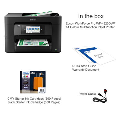 Epson WorkForce Pro WF-4820DWF A4 Colour Multifunction Inkjet Wireless ...