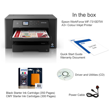 Epson WorkForce WF-7310DTW A3+ Colour Inkjet Printer - C11CH70401