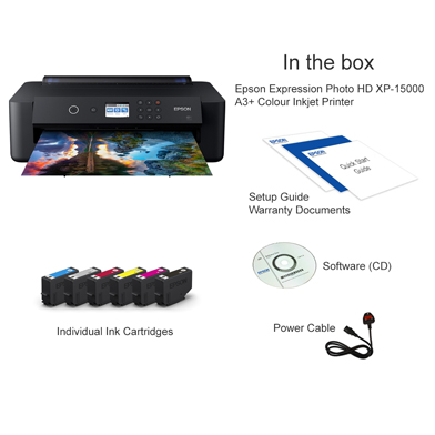 Epson Expression Photo HD XP-15000 A3+ Colour Inkjet Printer - C11CG43401