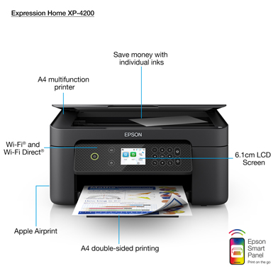 Epson Expression Home XP-4200 A4 Colour Multifunction Inkjet Printer ...