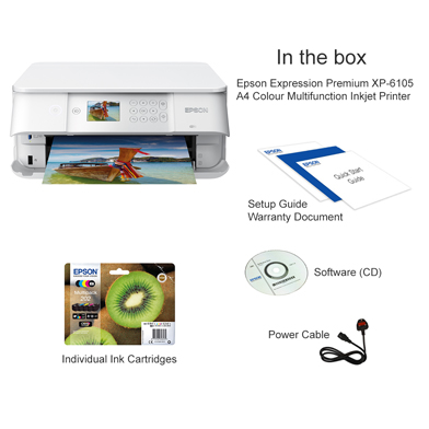 Epson Expression Premium XP-6105 A4 Colour Multifunction Inkjet Printer ...