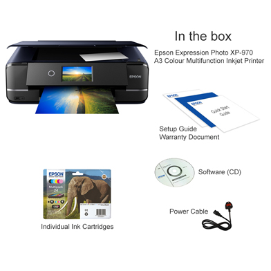 Epson Expression Photo XP-970 A3 Colour Multifunction Inkjet Printer ...