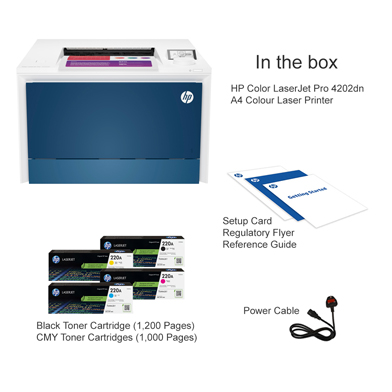HP Color LaserJet Pro 4202dn A4 Colour Laser Printer - 4RA87F