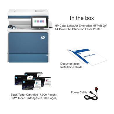 HP Color LaserJet Enterprise MFP 5800f A4 Colour Multifunction Laser ...
