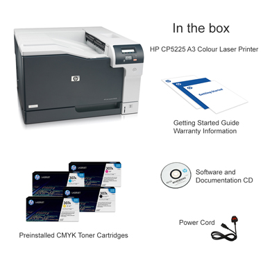 HP CP5225dn A3 Colour Laser Printer - CE712A