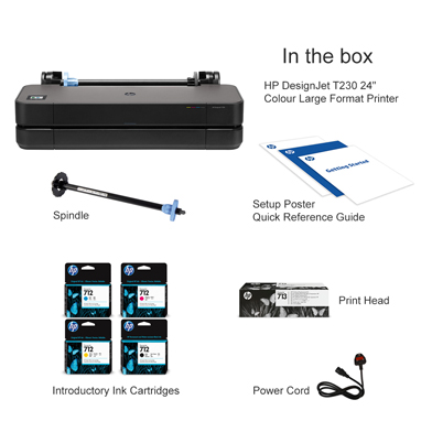 HP DesignJet T230 24" Colour Large Format Printer - 5HB07A