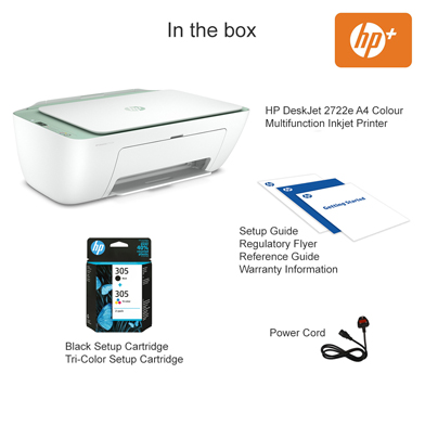 HP DeskJet 2722e A4 Colour Multifunction Inkjet Printer with HP Plus ...