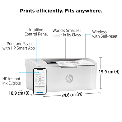 HP LaserJet M110w A4 Mono Laser Printer - 7MD66F