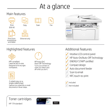 HP LaserJet Pro M130fn A4 Mono Multifunction Printer - G3Q59A