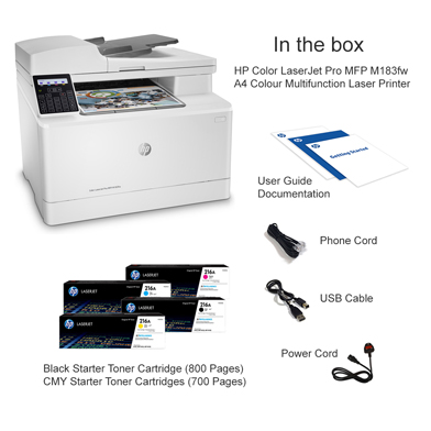 HP Color LaserJet Pro MFP M183fw A4 Colour Multifunction Laser Printer ...