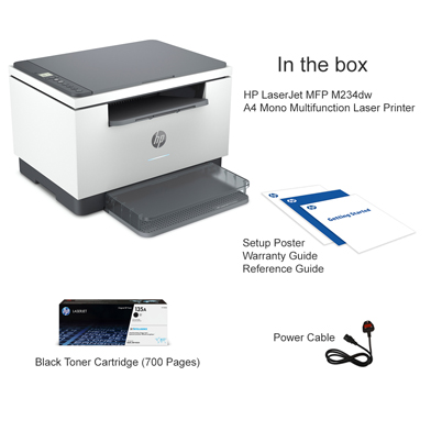 HP LaserJet MFP M234dw A4 Mono Multifunction Laser Printer - 6GW99F