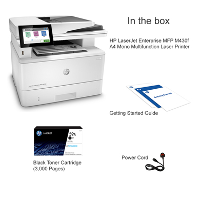 HP LaserJet Enterprise MFP M430f A4 Mono Multifunction Laser Printer ...