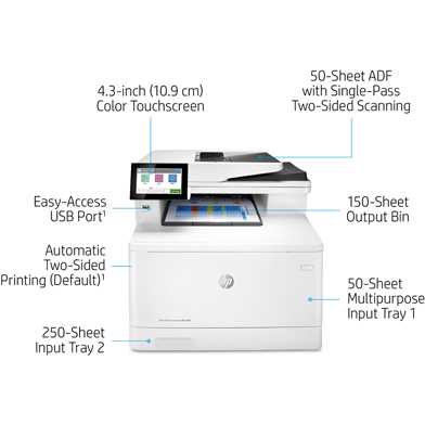 HP Color LaserJet Enterprise MFP M480f A4 Colour Multifunction Laser ...