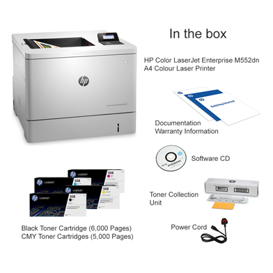 HP Color LaserJet Enterprise M552dn A4 Colour Laser Printer - B5L23A