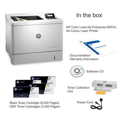 HP Color LaserJet Enterprise M553n A4 Colour Laser Printer - B5L24A