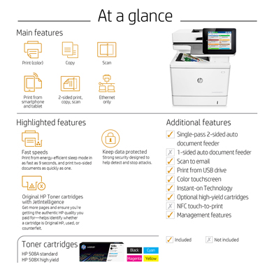 HP Color LaserJet Enterprise Flow MFP M577dn A4 Colour Multifunction ...