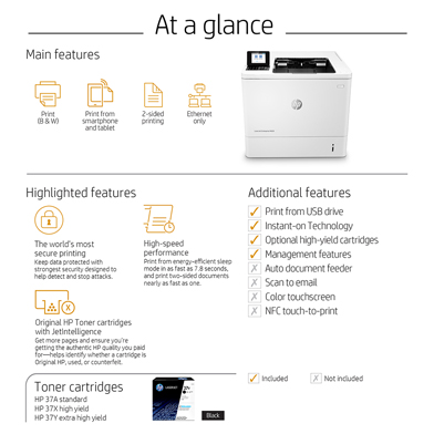 HP LaserJet Enterprise M609dn A4 Mono Laser Printer - K0Q21A