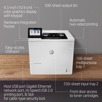 HP LaserJet Enterprise M611dn A4 Mono Laser Printer - 7PS84A