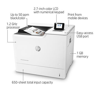 HP Color LaserJet Enterprise M652n A4 Colour Laser Printer - J7Z98A