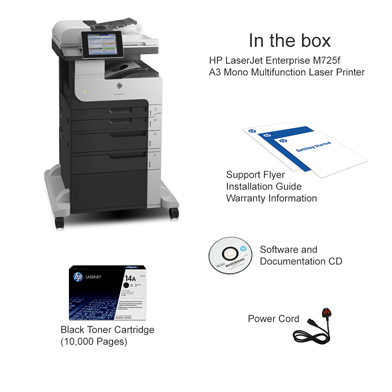 HP LaserJet Enterprise M725f A3 Mono Multifunction Laser Printer - CF067A