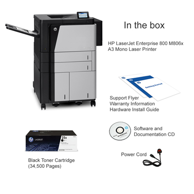 HP LaserJet Enterprise 800 M806x A3 Mono Laser Printer - CZ245A