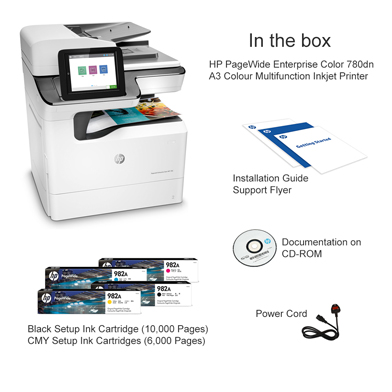 HP PageWide Enterprise Color 780dn A3 Colour Multifunction Inkjet ...