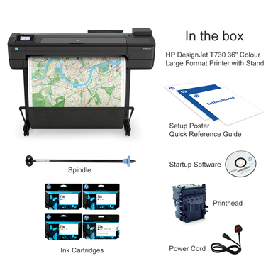 HP DesignJet T730 36" Colour Large Format Printer - F9A29D