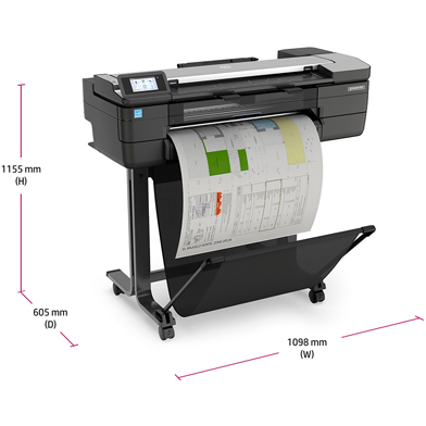 HP Designjet T830 24" Colour Multifunction Large Format Printer - F9A28D