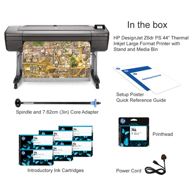 HP DesignJet Z6dr PS 44" Thermal Inkjet Large Format Printer - T8W18A
