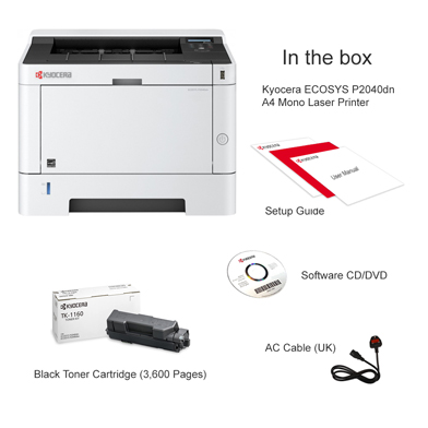 Kyocera ECOSYS P2040dn A4 Mono Laser Printer - 1102RX3NL0