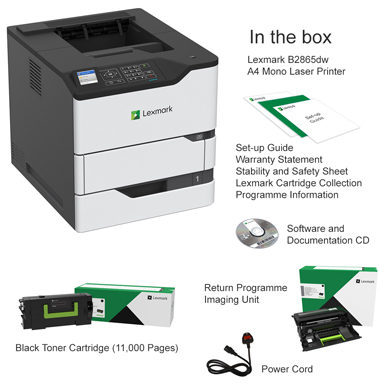Lexmark B2865dw A4 Mono Laser Printer - 50G0945