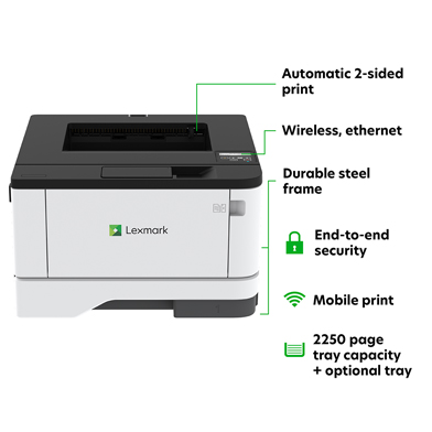 Lexmark B3340dw A4 Mono Laser Printer - 29S0263