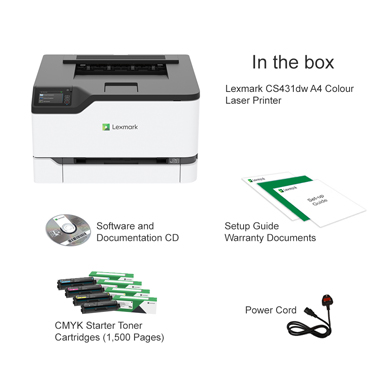 Lexmark CS431dw A4 Colour Laser Printer - 40N9423