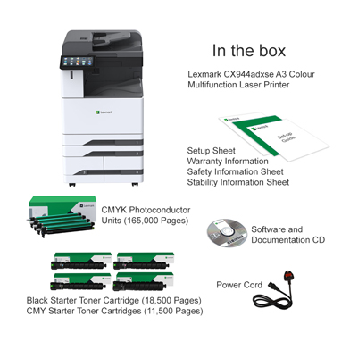 Lexmark CX944adxse A3 Colour Multifunction Laser Printer - 32D0523