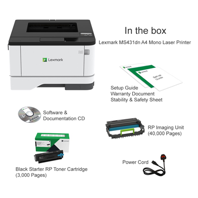 Lexmark MS431dn A4 Mono Laser Printer - 29S0063