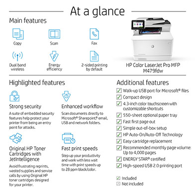 HP Color LaserJet Pro MFP M479fdw A4 Colour Multifunction Laser Printer ...